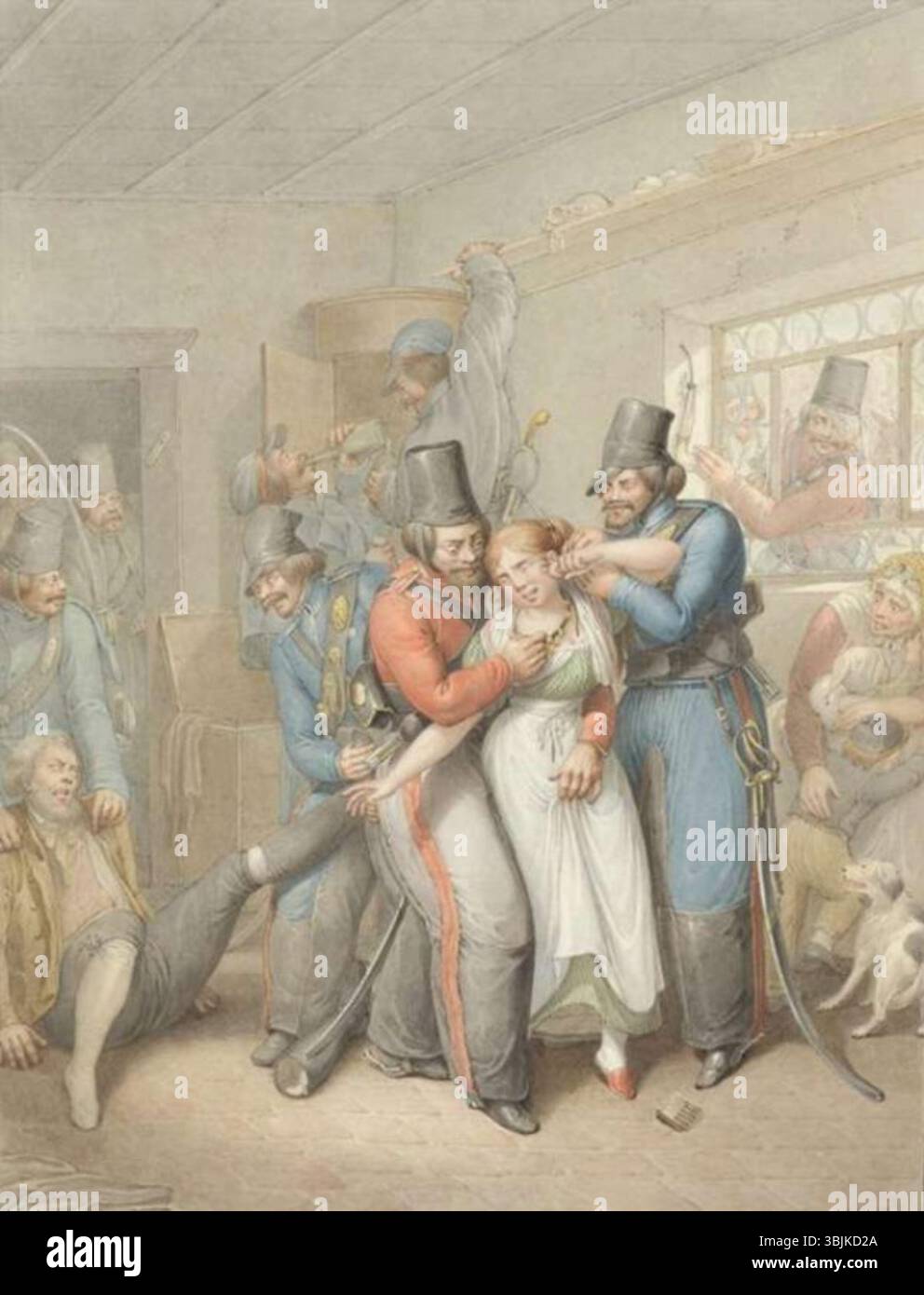 *Russian Cossacks in Paris* by Georg Emanuel Opiz (circa 1814 ...