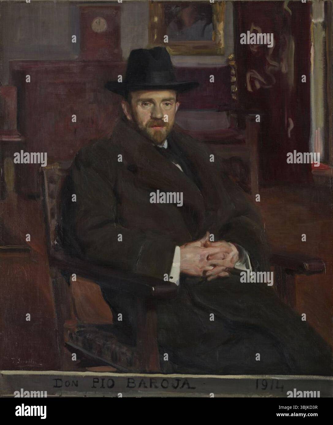 ‘Don Pio Baroja y Nessi’ (1914) by Joaquín Sorolla is a portrait of the ...