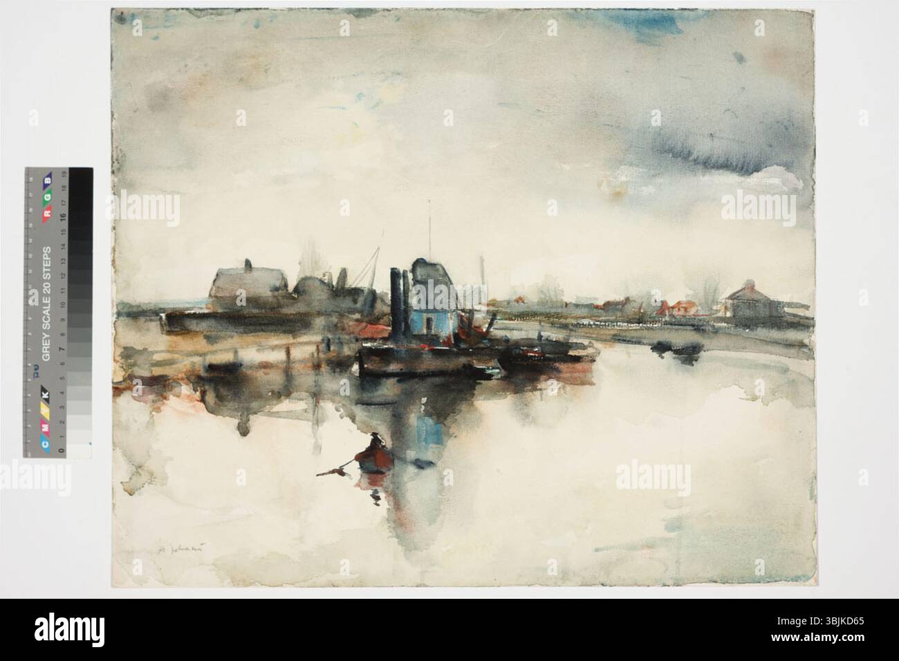 Emajõe motiiv is a watercolor painting by Andrus Johani (1906–1941 ...