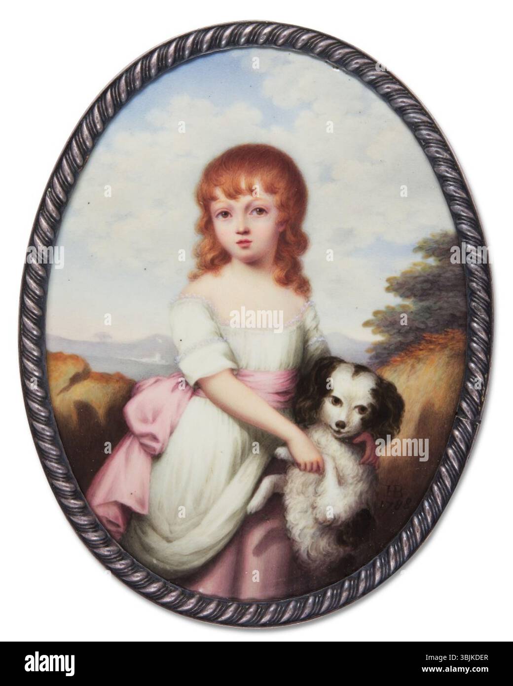 Enamel on copper portrait by Henry Bone (1755–1834), depicting his ...