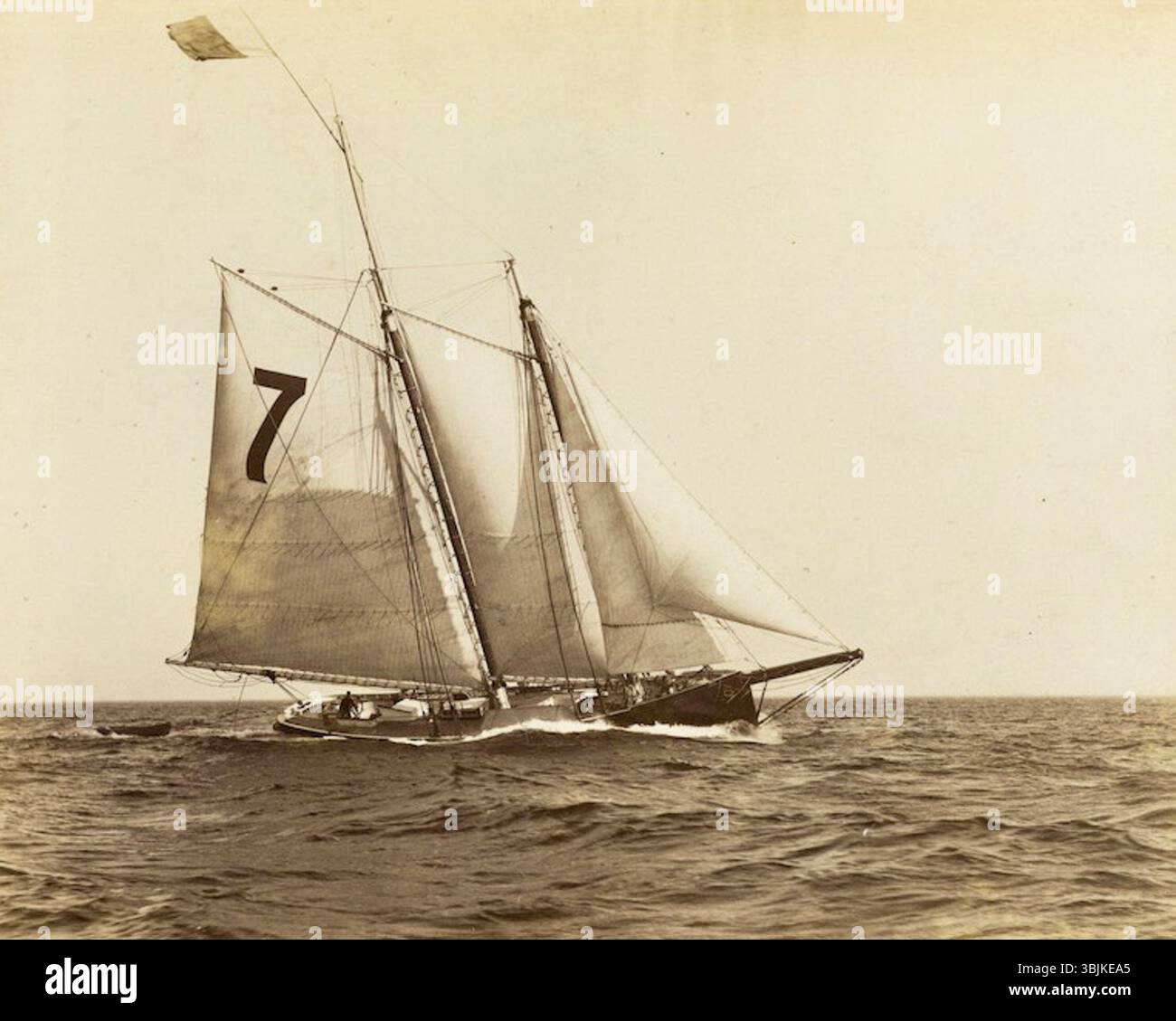 The photograph by Nathaniel L. Stebbins captures the Friend Pilot Boat ...