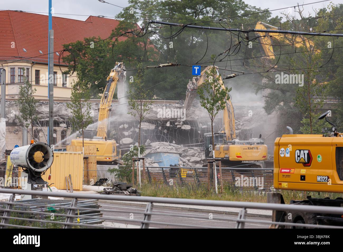 Magdeburg, Germany - 16th Juni, 2025: Bridge demolition in Magdeburg at ...