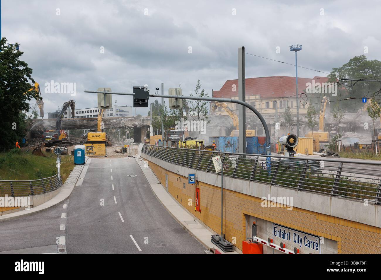 Magdeburg, Germany - 16th Juni, 2025: Bridge demolition in Magdeburg at ...