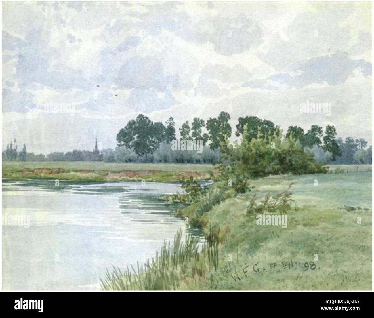 This 1898 watercolor painting by William Fraser Garden depicts the ...