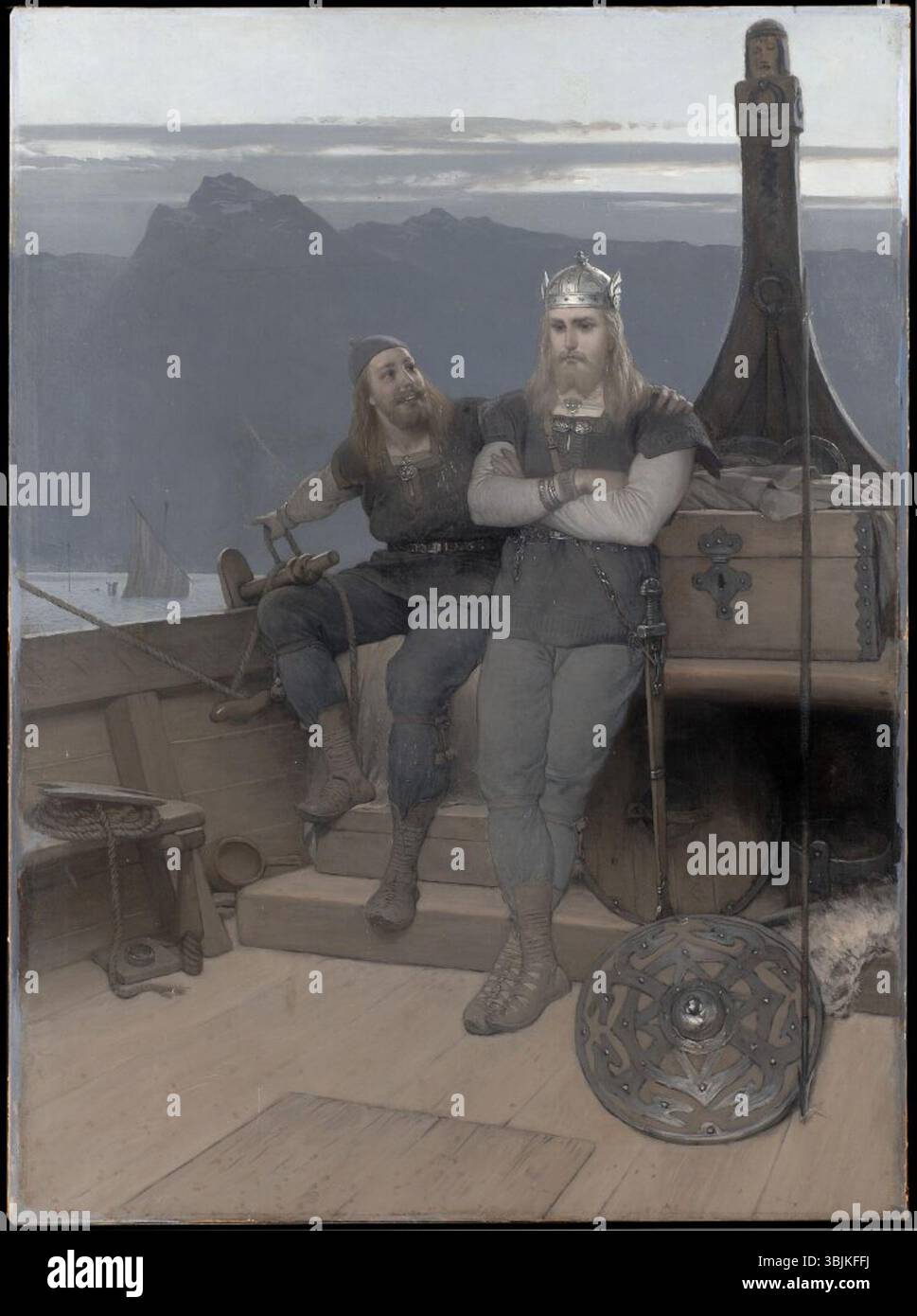 August Malmström's painting "Frithiof Goes Into Exile," created between ...