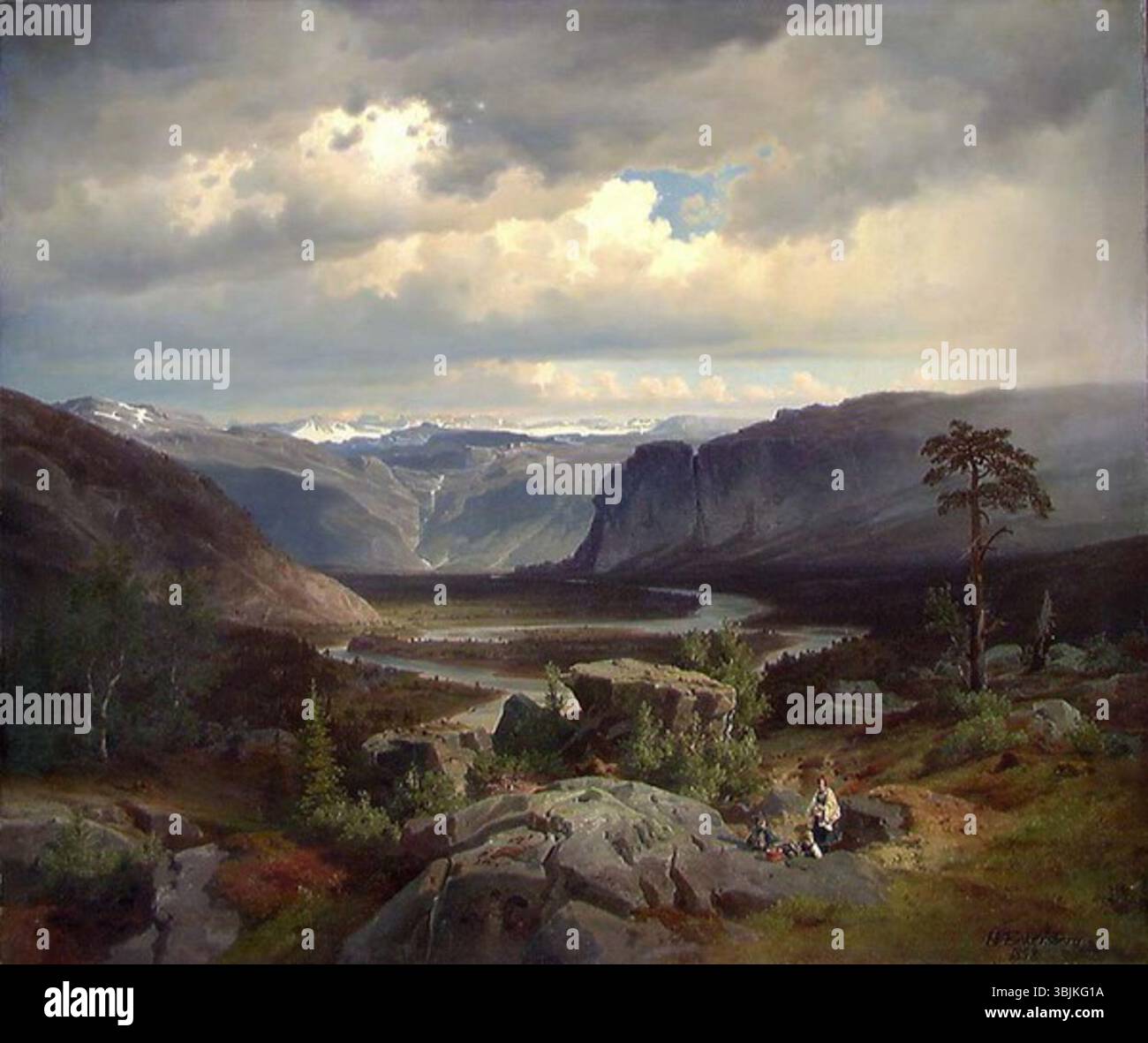 'View from Valle in Setesdal' by Johan Fredrik Eckersberg, painted in ...