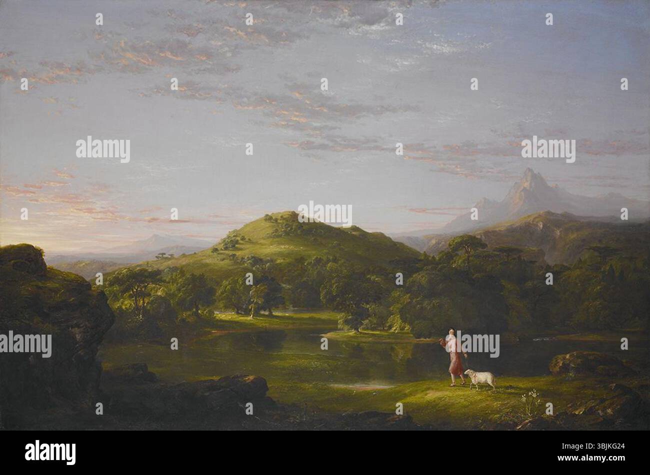 'The Good Shepherd' by Thomas Cole is a 19th-century oil painting ...