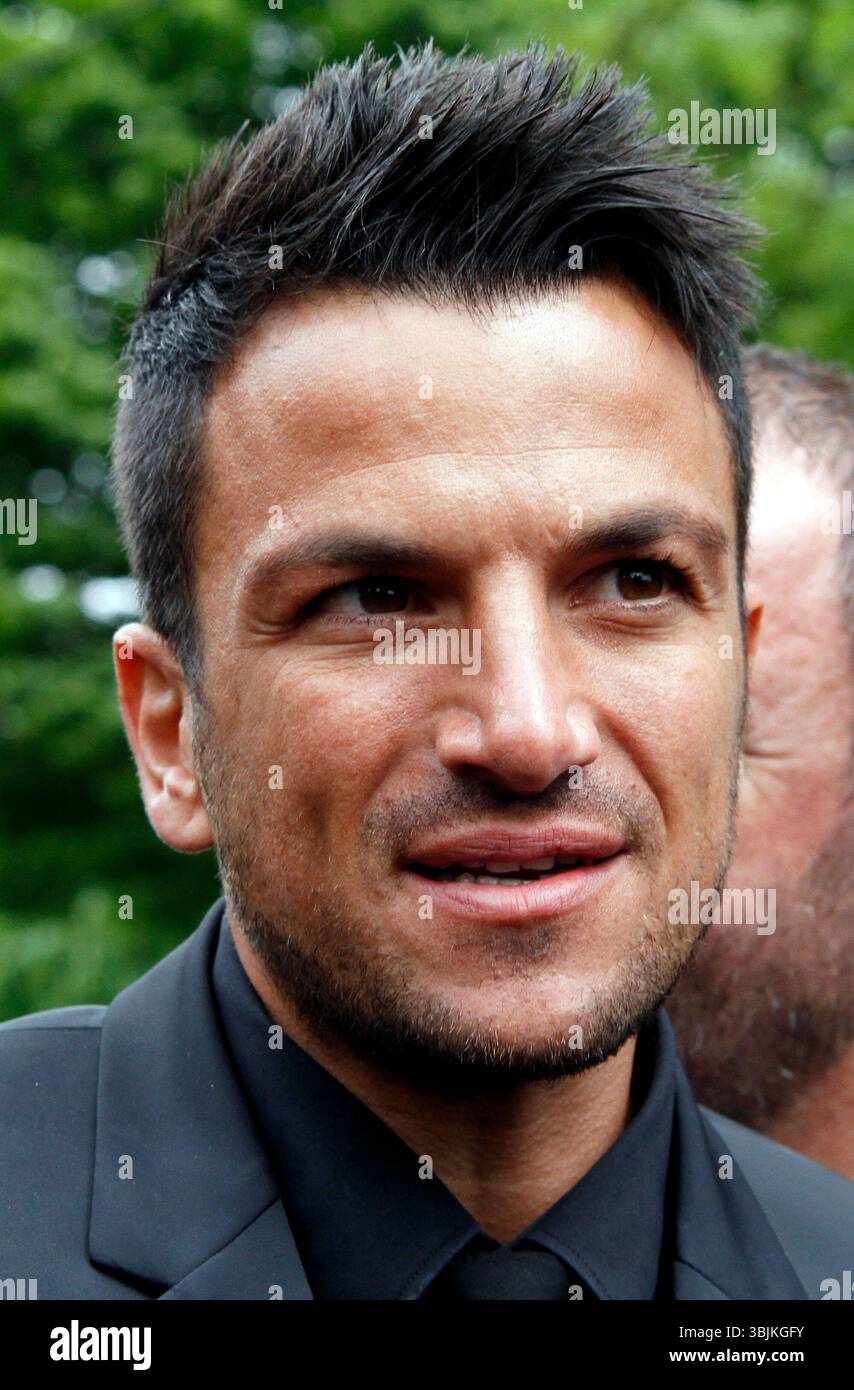 Peter Andre at the funeral of Robin Gibb at St Mary's Church, Priest ...