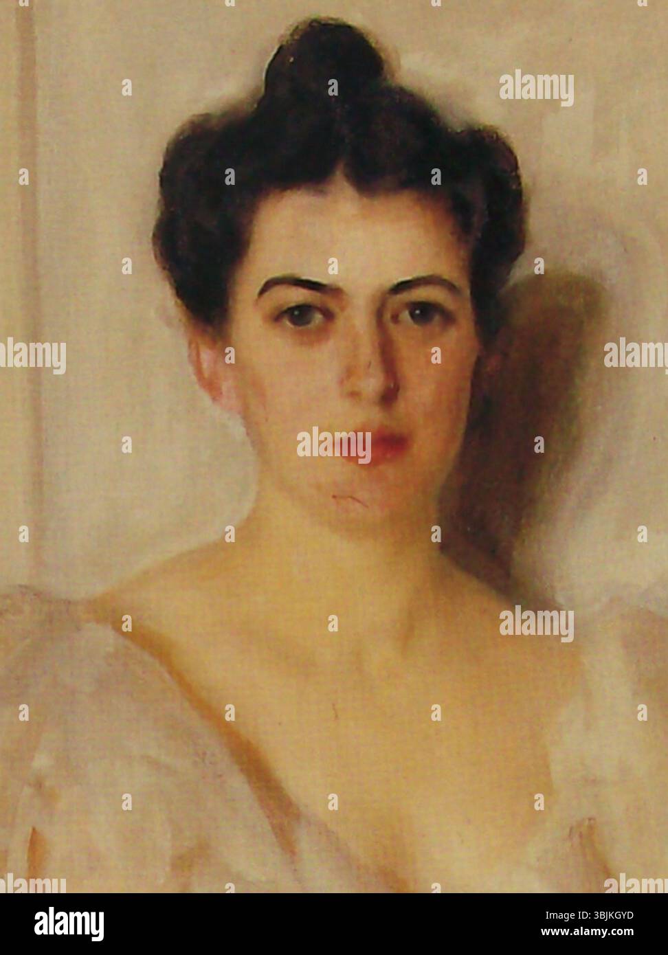 *Mrs Frances Cleveland* (1899) by Anders Zorn is an oil painting ...