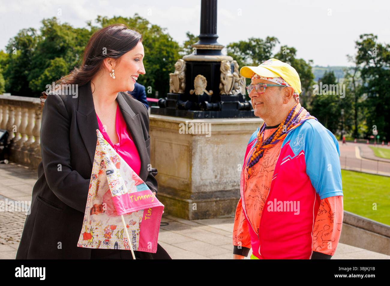 TV presenter Timmy Mallett (right) visiting the Parliament Buildings at ...