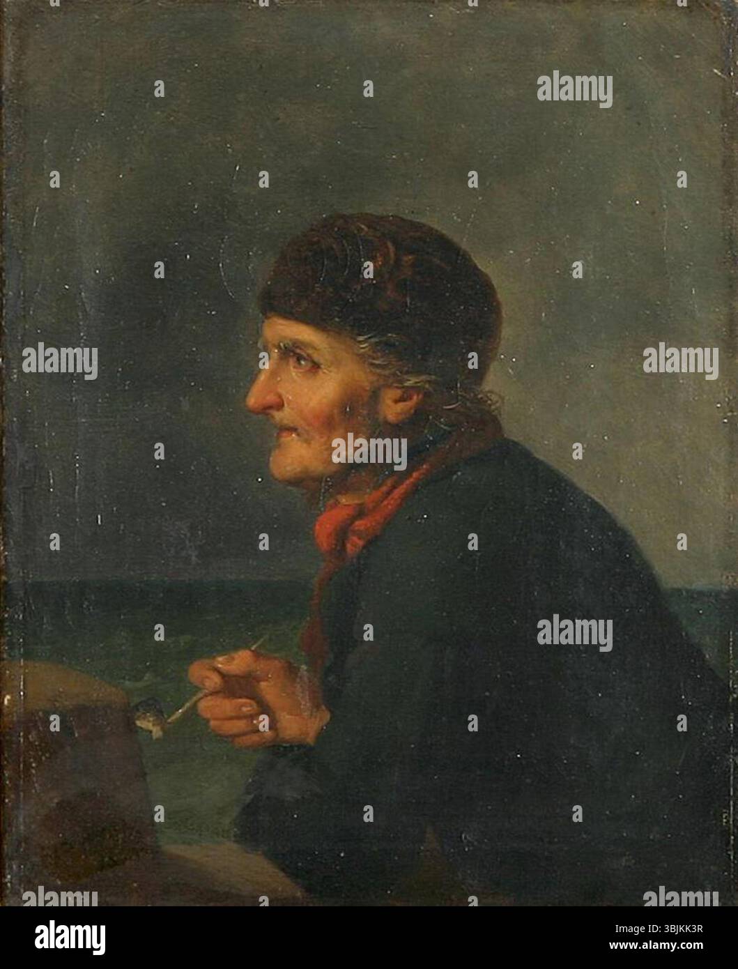 Christian Andreas Schleisner’s 'A Sailor on a Jetty, Smoking a Pipe ...