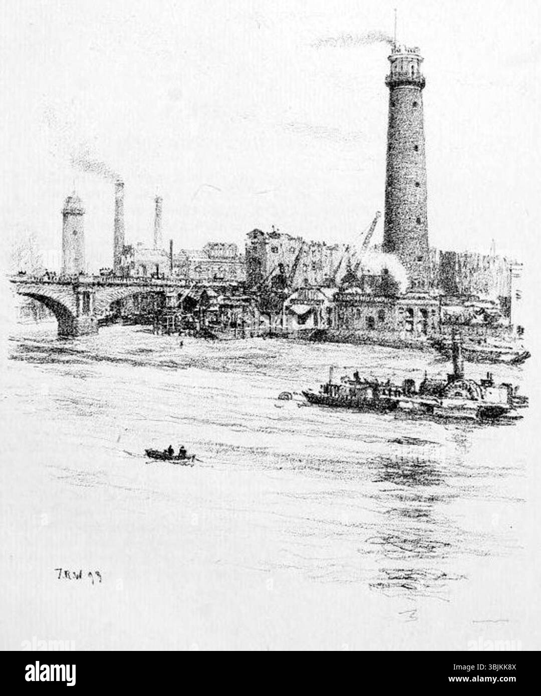 Thomas Robert Way’s 1899 painting 'The Shot Towers' depicts the iconic ...