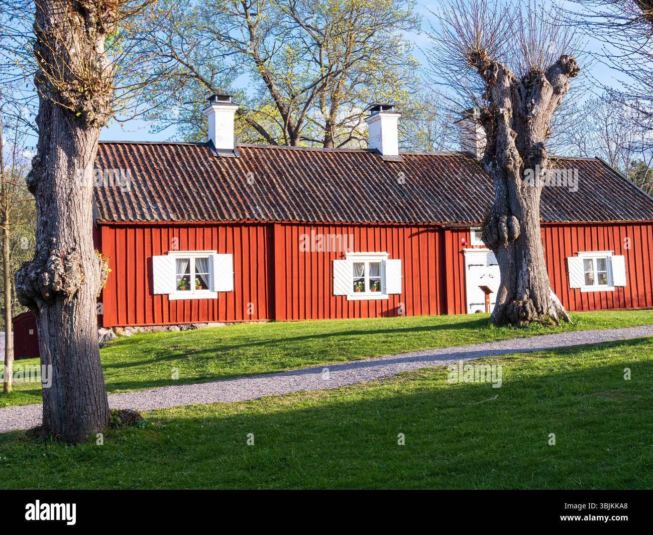 Stockholm, Sweden - May 2nd 2025: A charming red local history museum ...