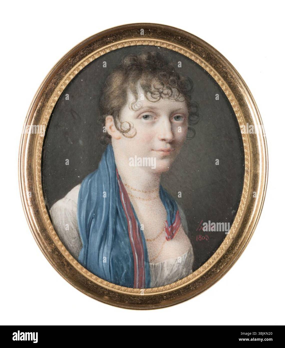 ‘Unknown Woman’ by Henri-Joseph Hesse (1781–1849) is an 1803 portrait ...