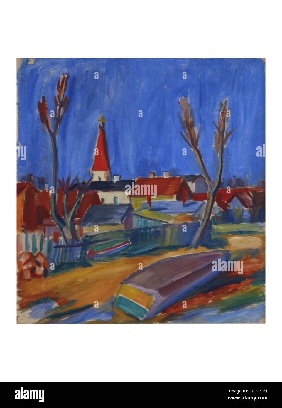 'Võru motiiv kirikuga' (Võru Motif with Church) by Karl Pärsimägi (1902 ...