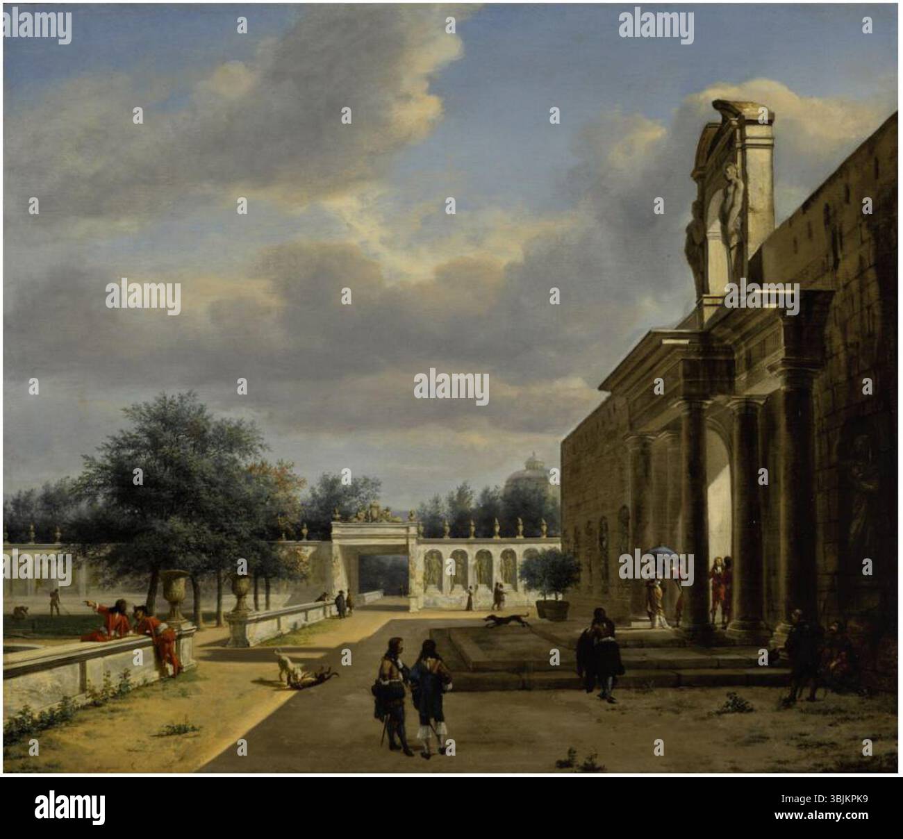 Stone courtyard background Cut Out Stock Images & Pictures - Alamy