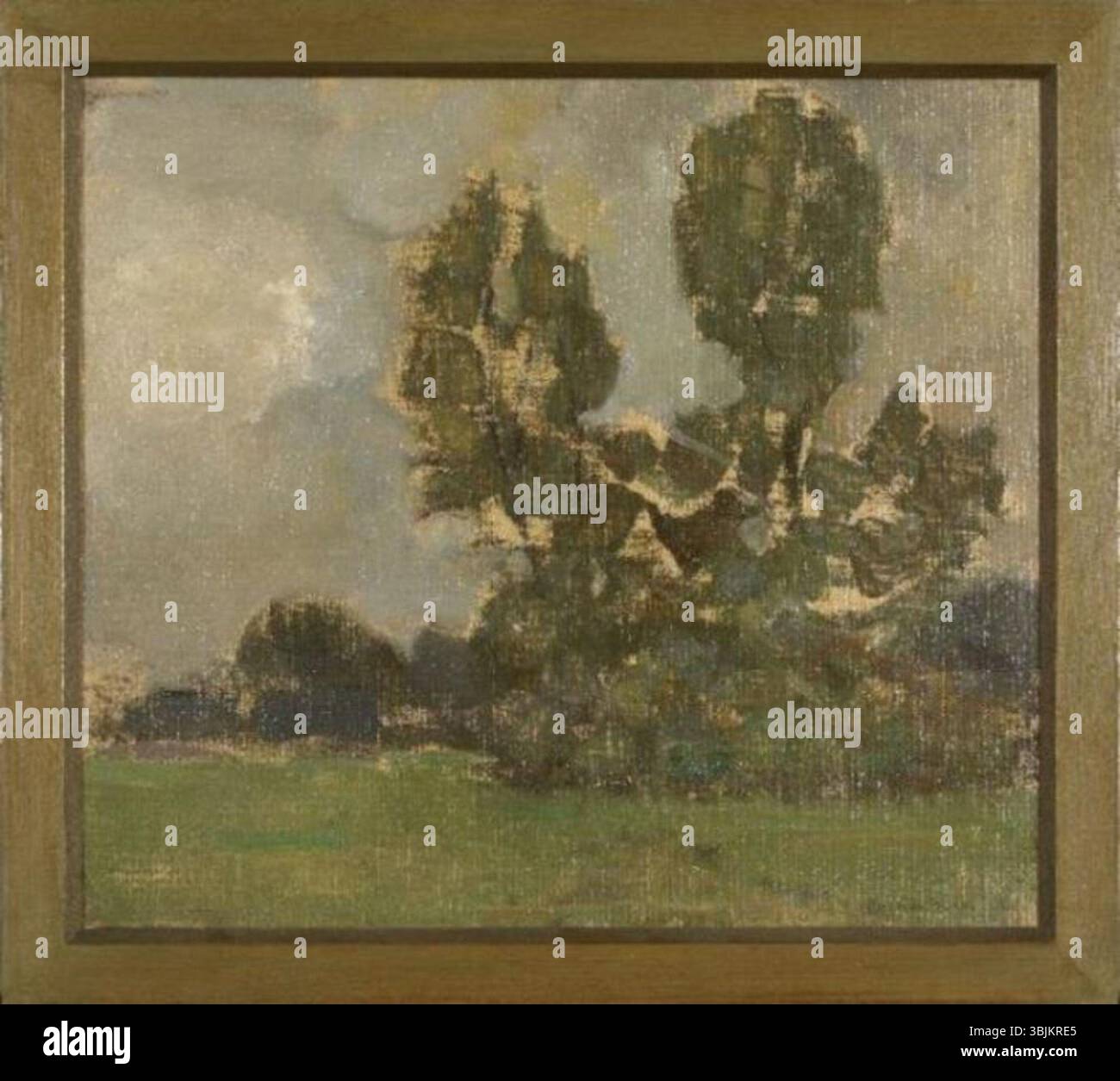 'Field with Two Tree Silhouettes II' (1907) by Piet Mondrian is an oil ...