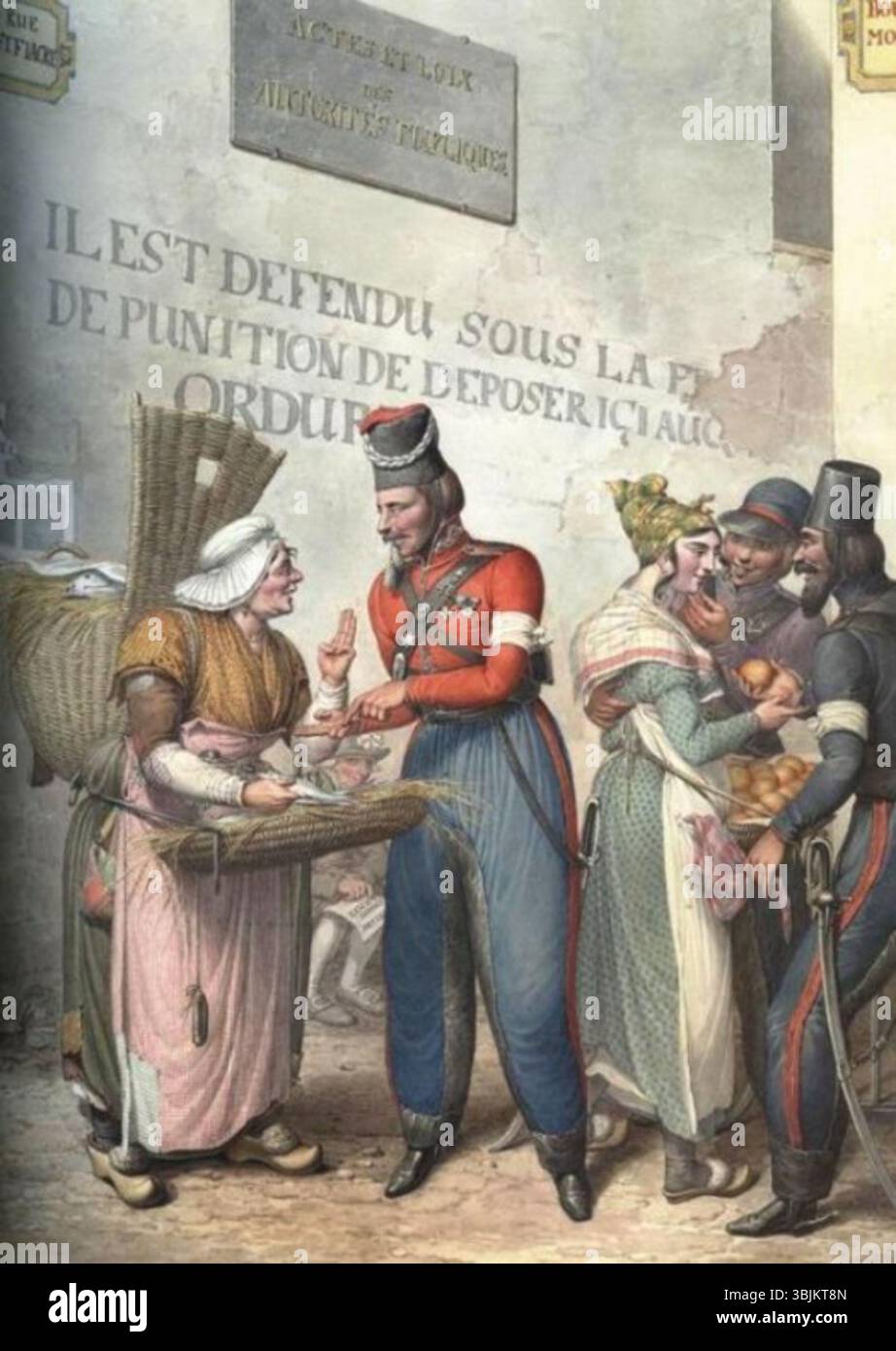 *Russian Cossacks in Paris* by Georg Emanuel Opiz (circa 1814 ...