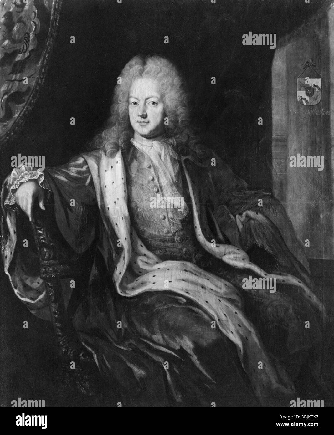 An oil on canvas portrait by Caspar Kenckel of Carl Gyllenstierna of ...