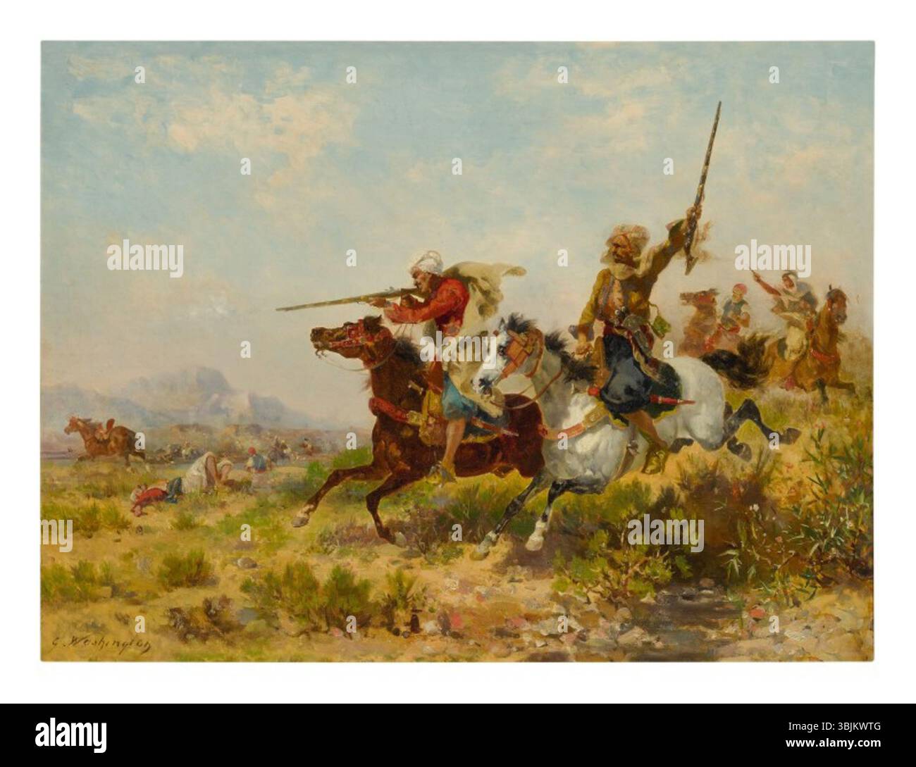 'Charge des Cavaliers Arabes' by Georges Washington (1827–1910) is an ...