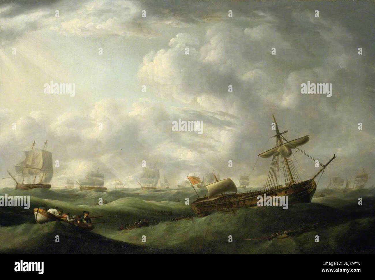 Dodd, Robert; Loss of HMS 'Ramillies', September 1782: Ship Abandoned ...