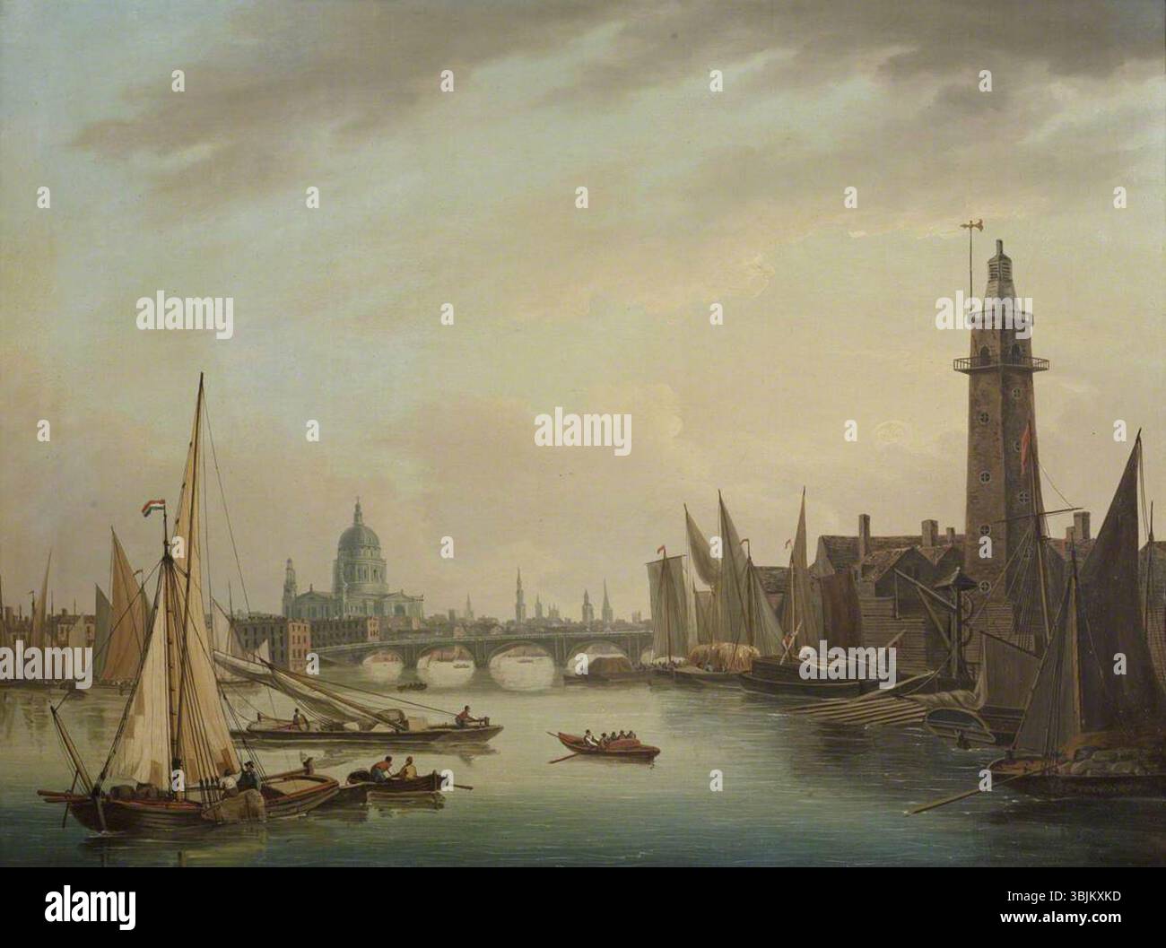 Serres, John Thomas; The Thames with St Paul's Cathedral, London ...