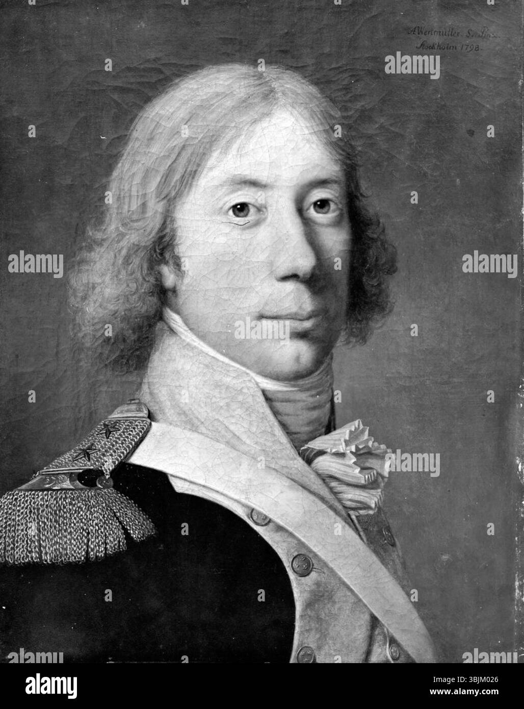 Adolf Ulrik Wertmüller's 1798 oil on canvas 'Captain Adolph König ...