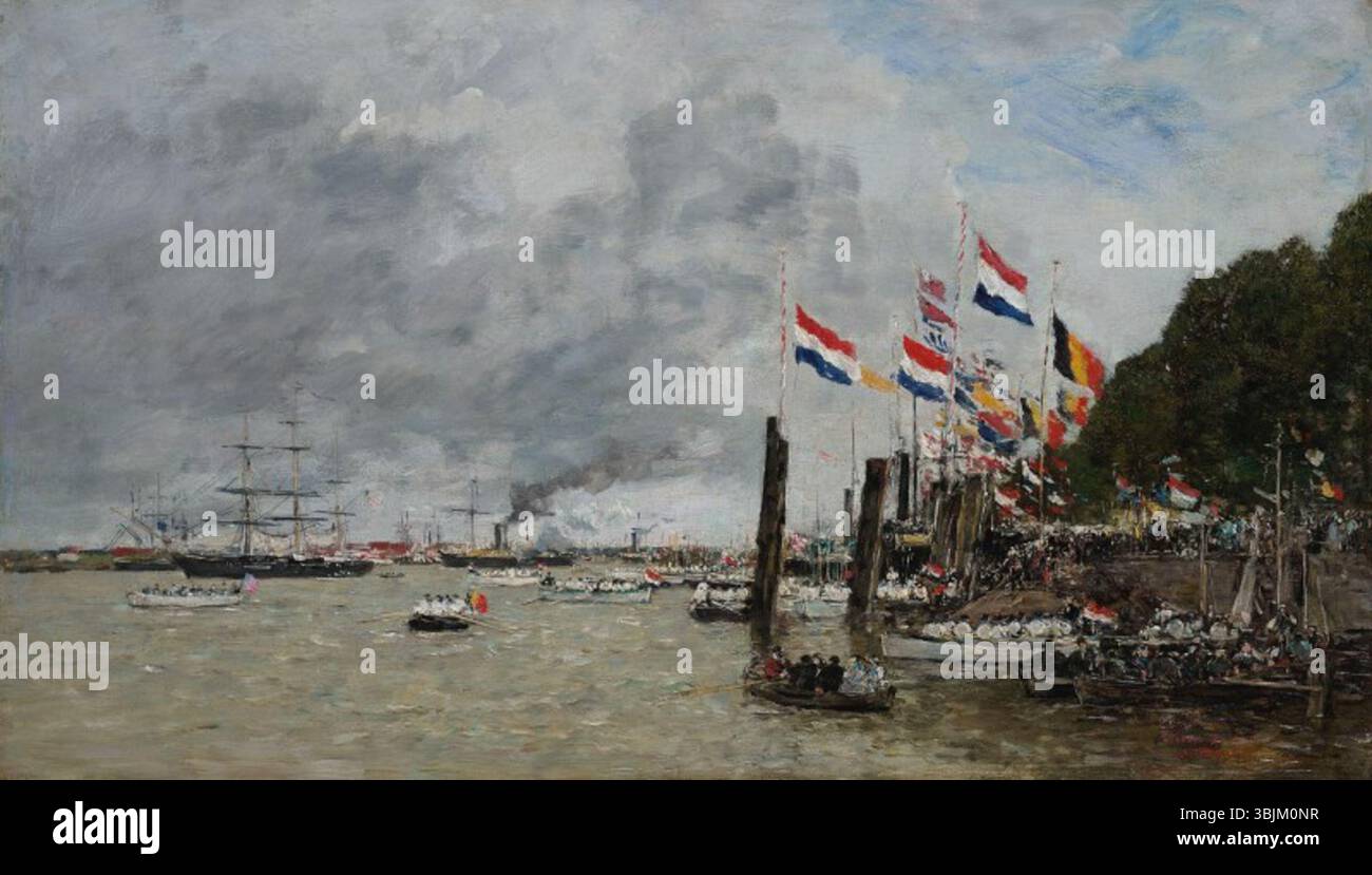 Eugène Louis Boudin’s 1871 oil on panel painting depicts the English ...