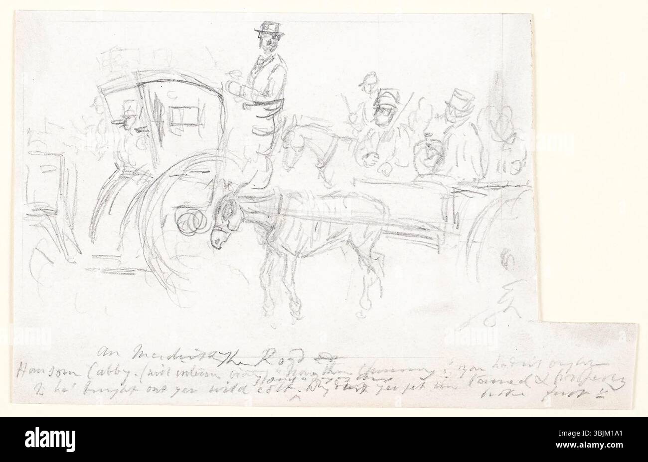 John Leech's circa 1850 pencil drawing is a preparatory sketch for a ...