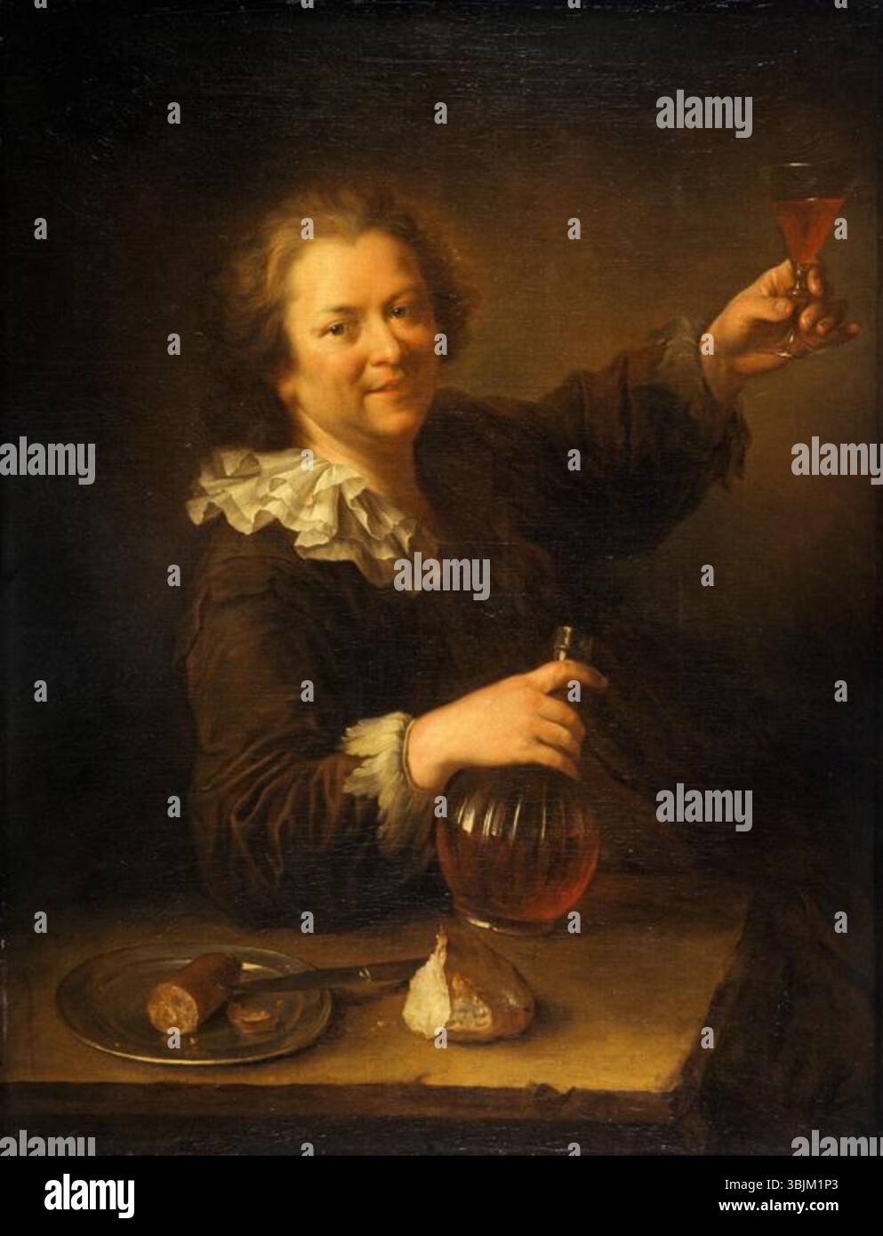 'Self Portrait as a Drinker' (1732) by Alexis Grimou, also known as ...
