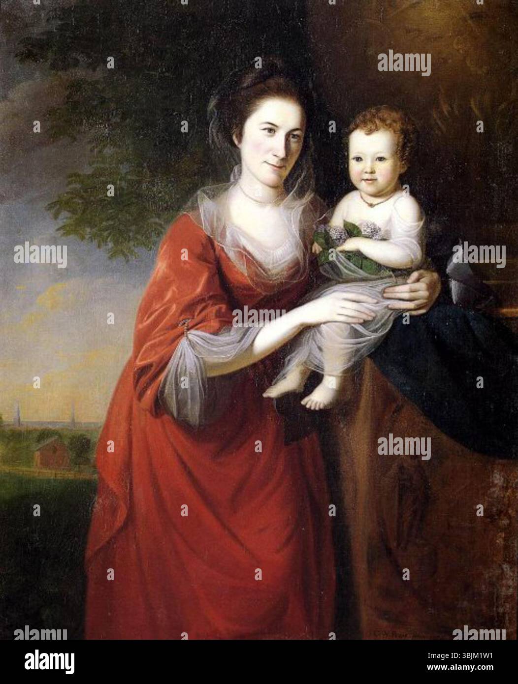 This 1773 portrait by Charles Willson Peale depicts Mary Norris Dickinson and her daughter ...