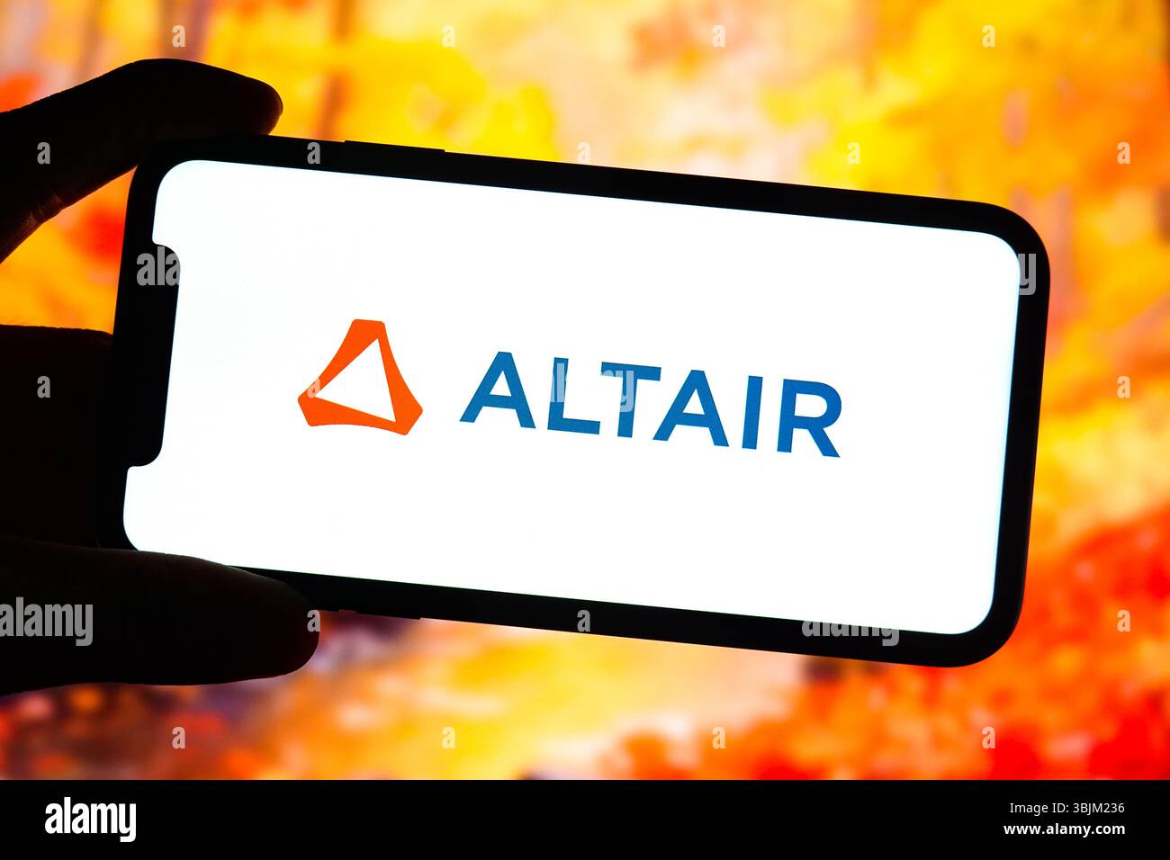 In this photo illustration, the logo of Altair is displayed on the ...
