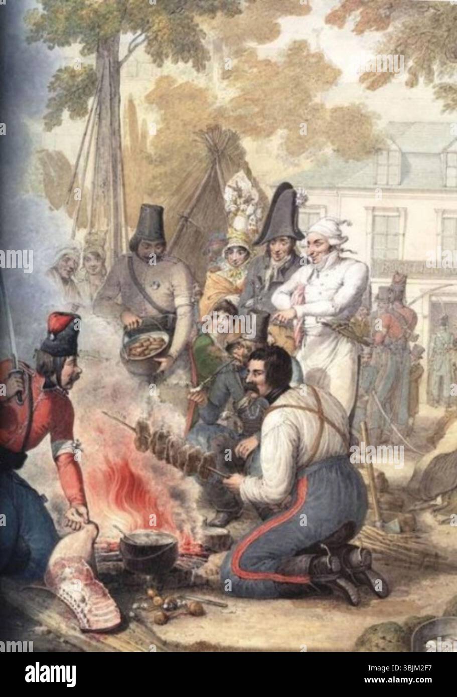 *Russian Cossacks in Paris* by Georg Emanuel Opiz (circa 1814 ...