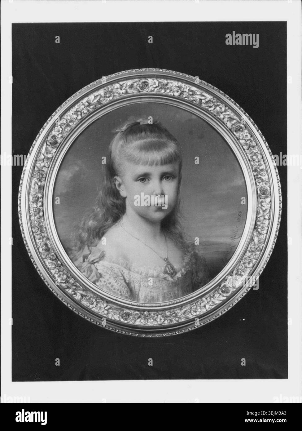 This 1880 oil on canvas portrait by Robert Antoine Müller shows ...