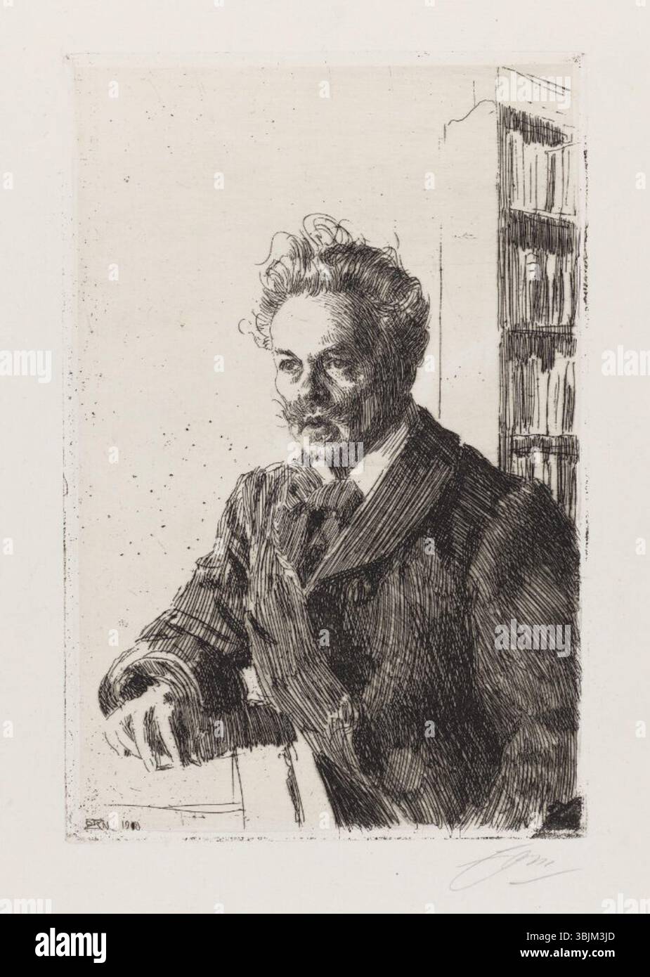 'August Strindberg' is a portrait by Anders Zorn (1860–1920) of the ...