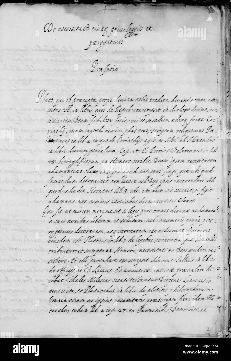 The manuscript 'De necessitate eiusque privilegiis' by Giacomo Menochio ...