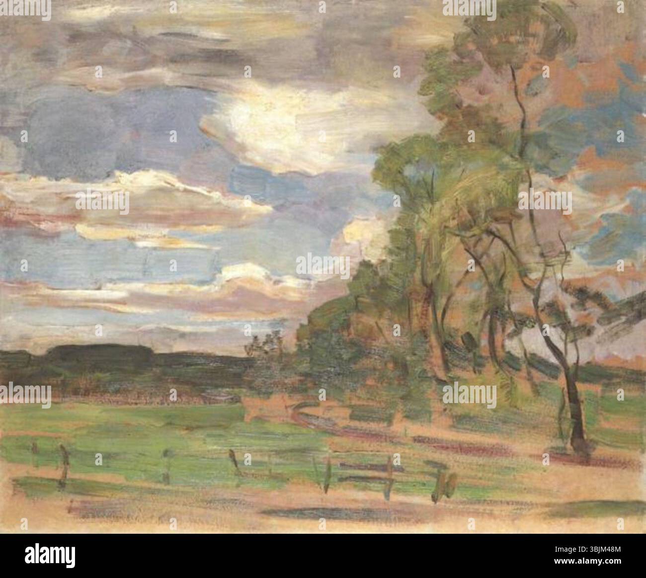 In this 1907 oil painting, Mondrian captures a rural landscape ...