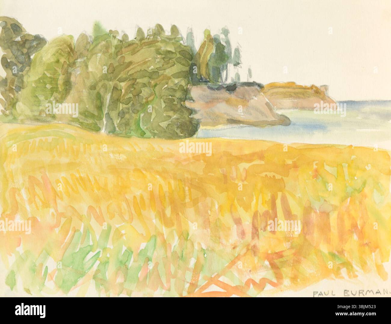 'Maastiku visand' (Landscape Sketch) by Paul Burman (1888–1934) is a ...