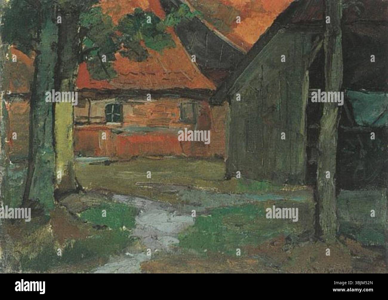 This circa 1899 oil on canvas painting by Piet Mondriaan shows a ...