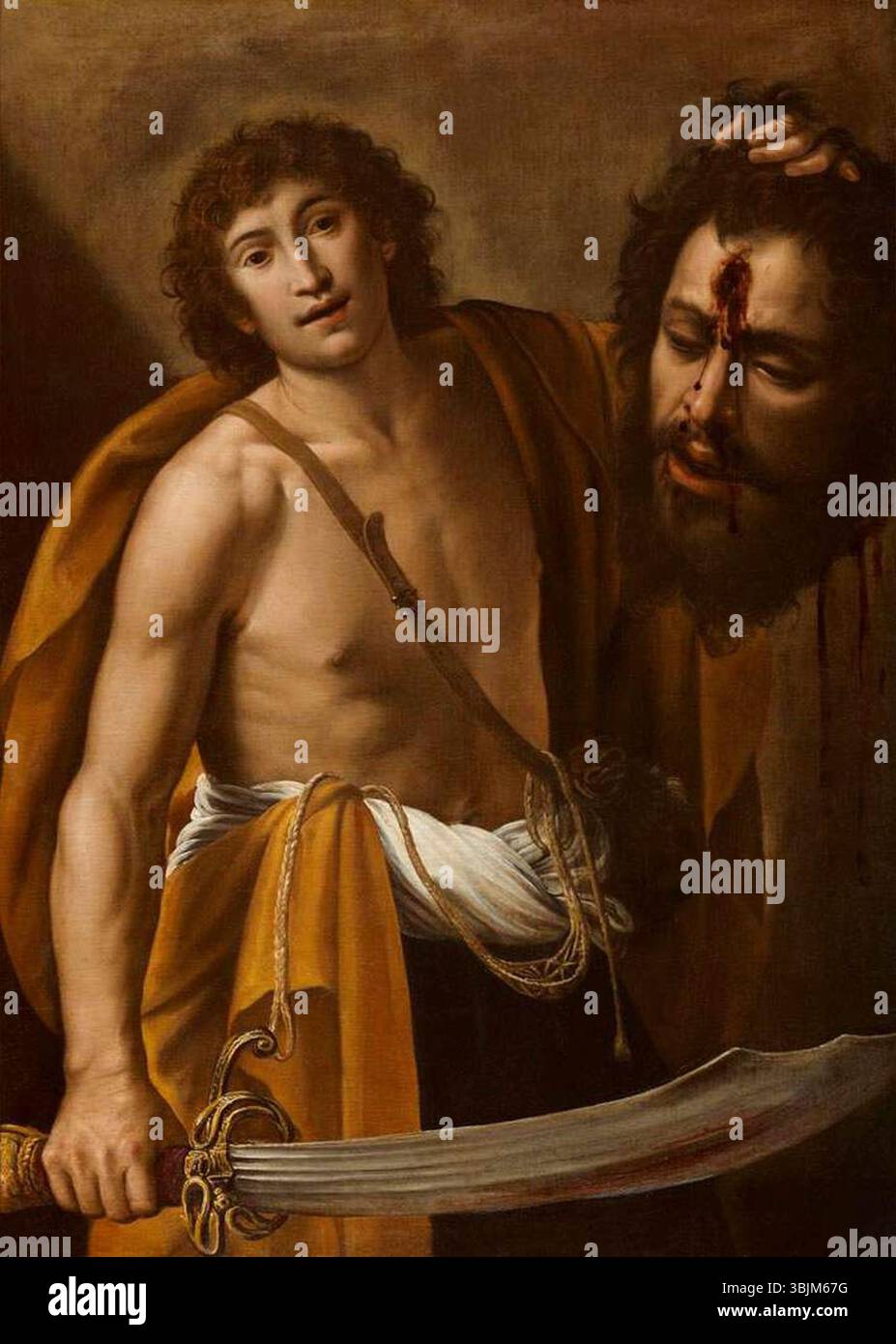 'David Holding Goliath's Head' by Giuseppe Vermiglio (1585–1635) is a ...