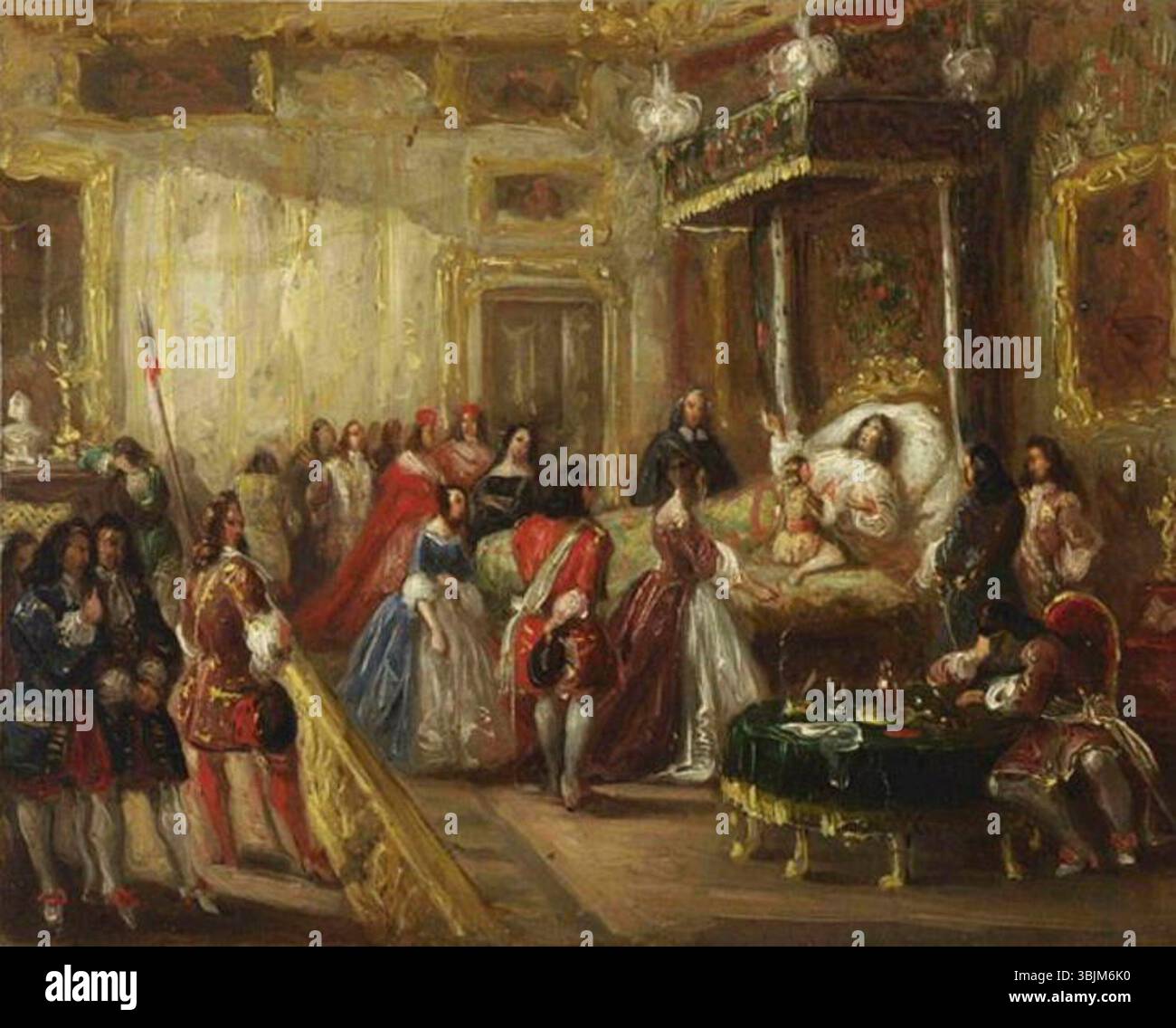 'Death of Louis XIV at Versailles' is a sketch by Thomas Jones Barker ...