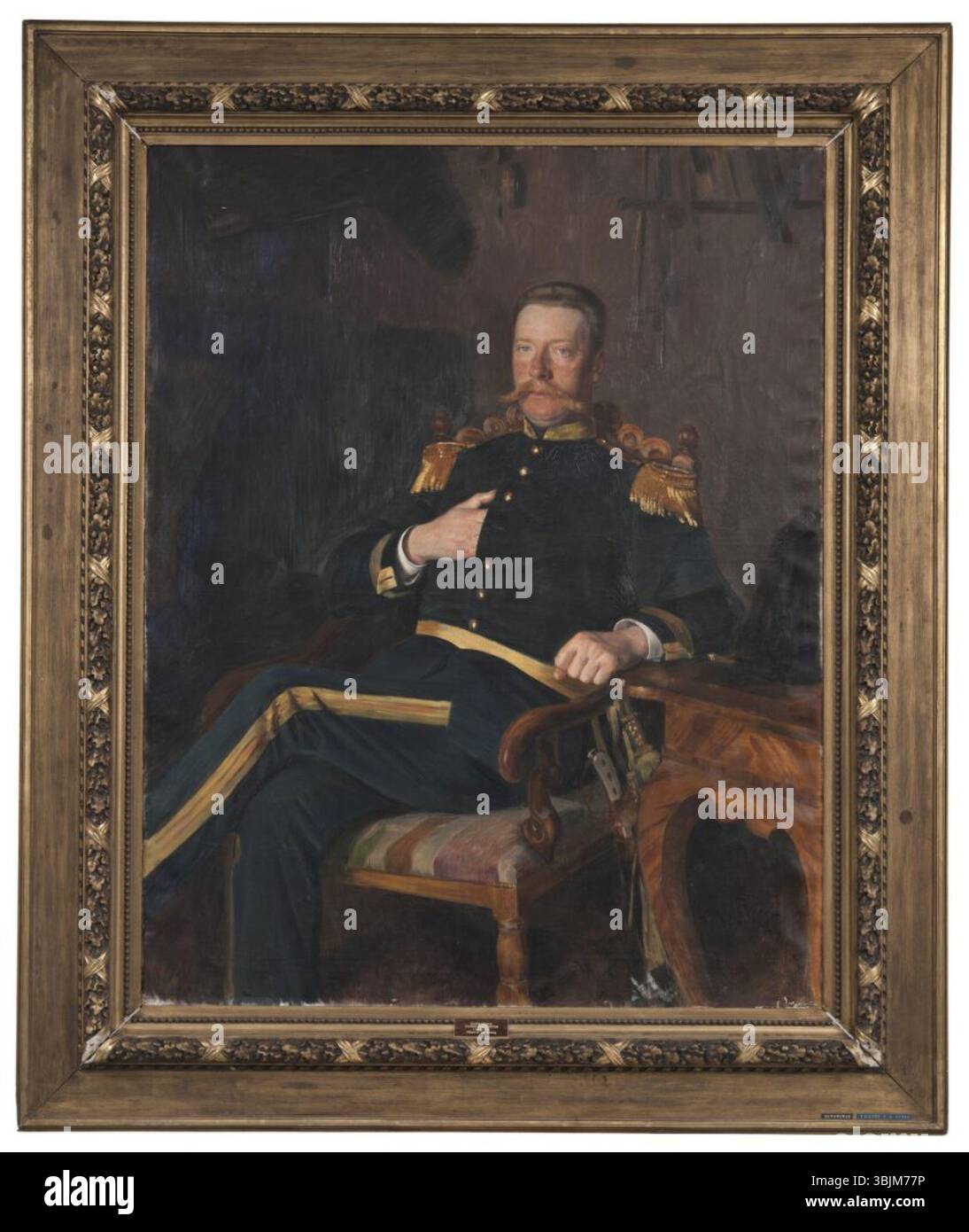 This oil painting by Ivar Nyberg from 1891 depicts Patrick Baron Seton ...