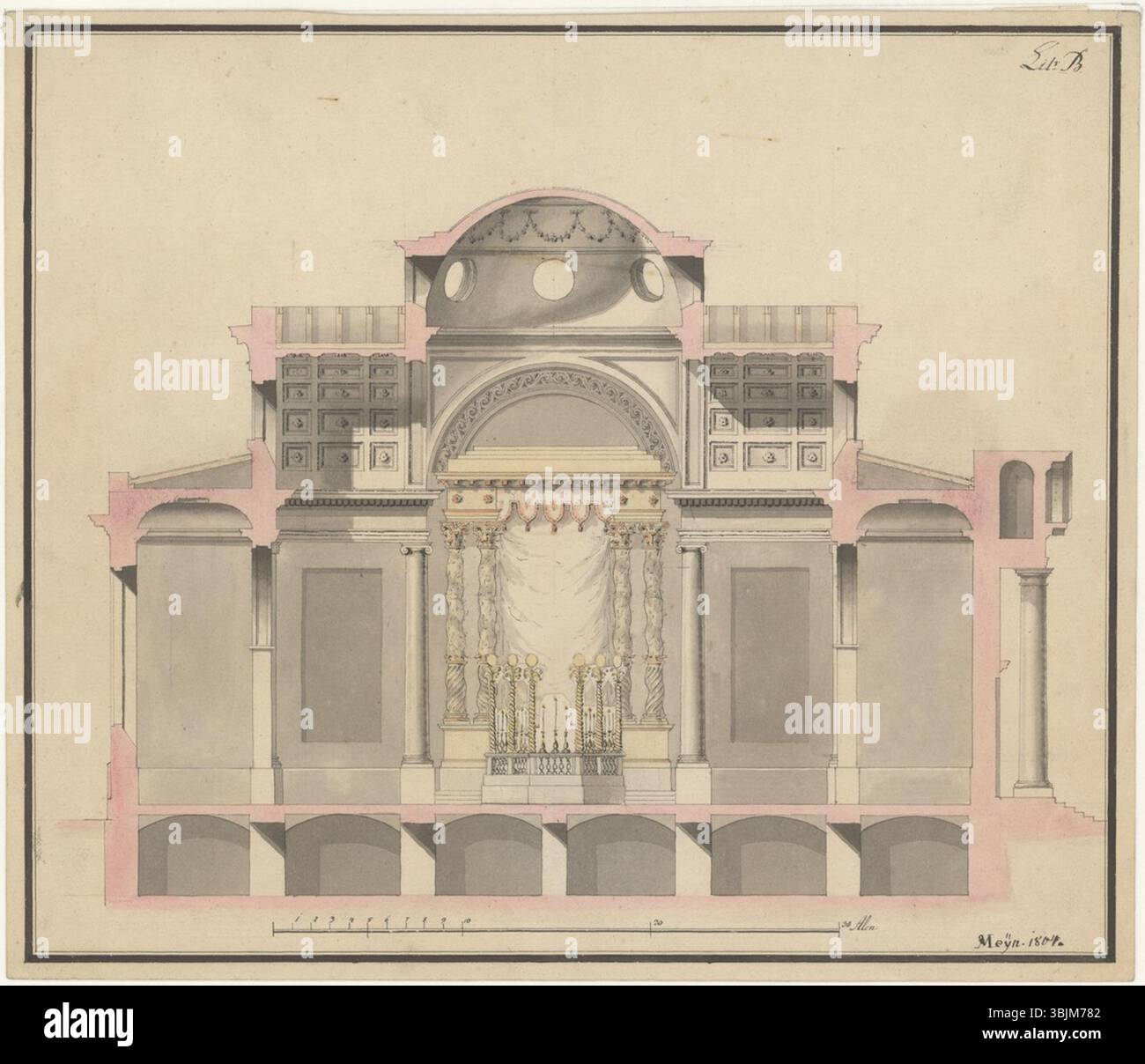 Peter Meyn’s 1804 architectural proposal for a synagogue in Copenhagen ...