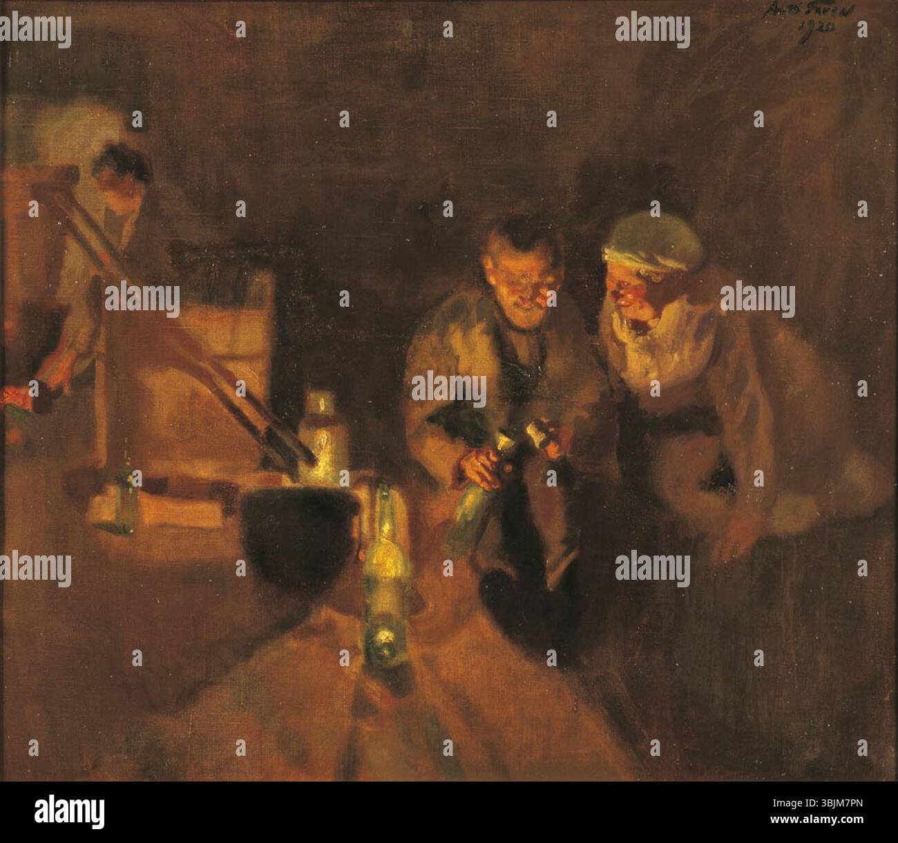Antti Favén’s 1920 oil painting 'Moonshiners' depicts the secretive and ...