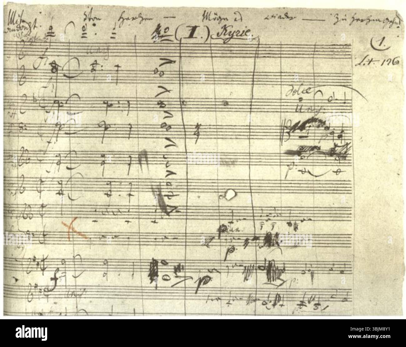 This autograph manuscript of the 'Kyrie' from Beethoven's 'Missa ...
