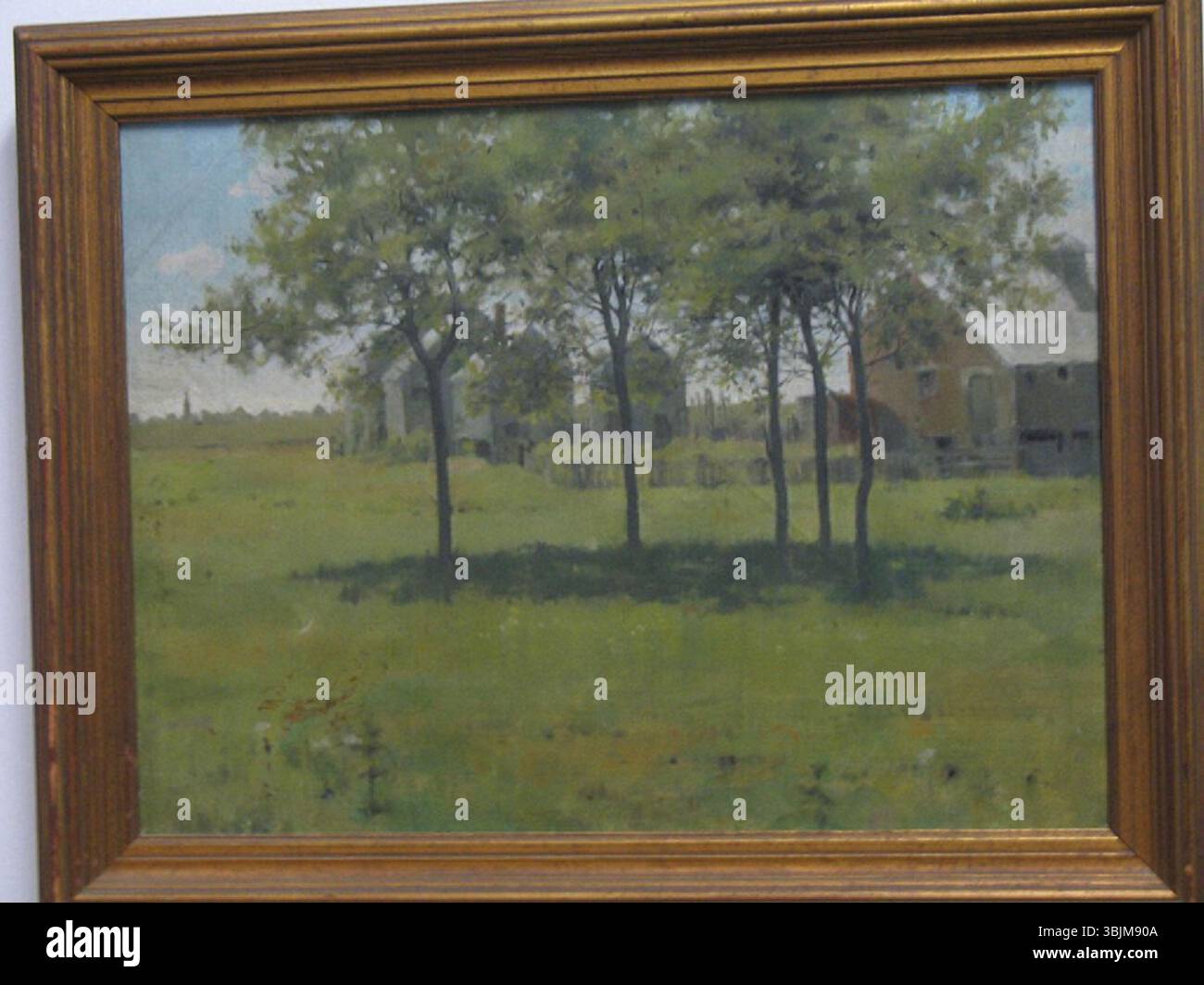 Edward Martin Taber's 'View of a Farm' (late 19th century) is an oil ...