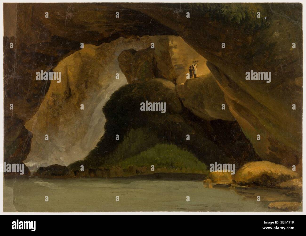 'Interior of the Neptunus Grotto in Tivoli' by Simon Denis depicts the ...