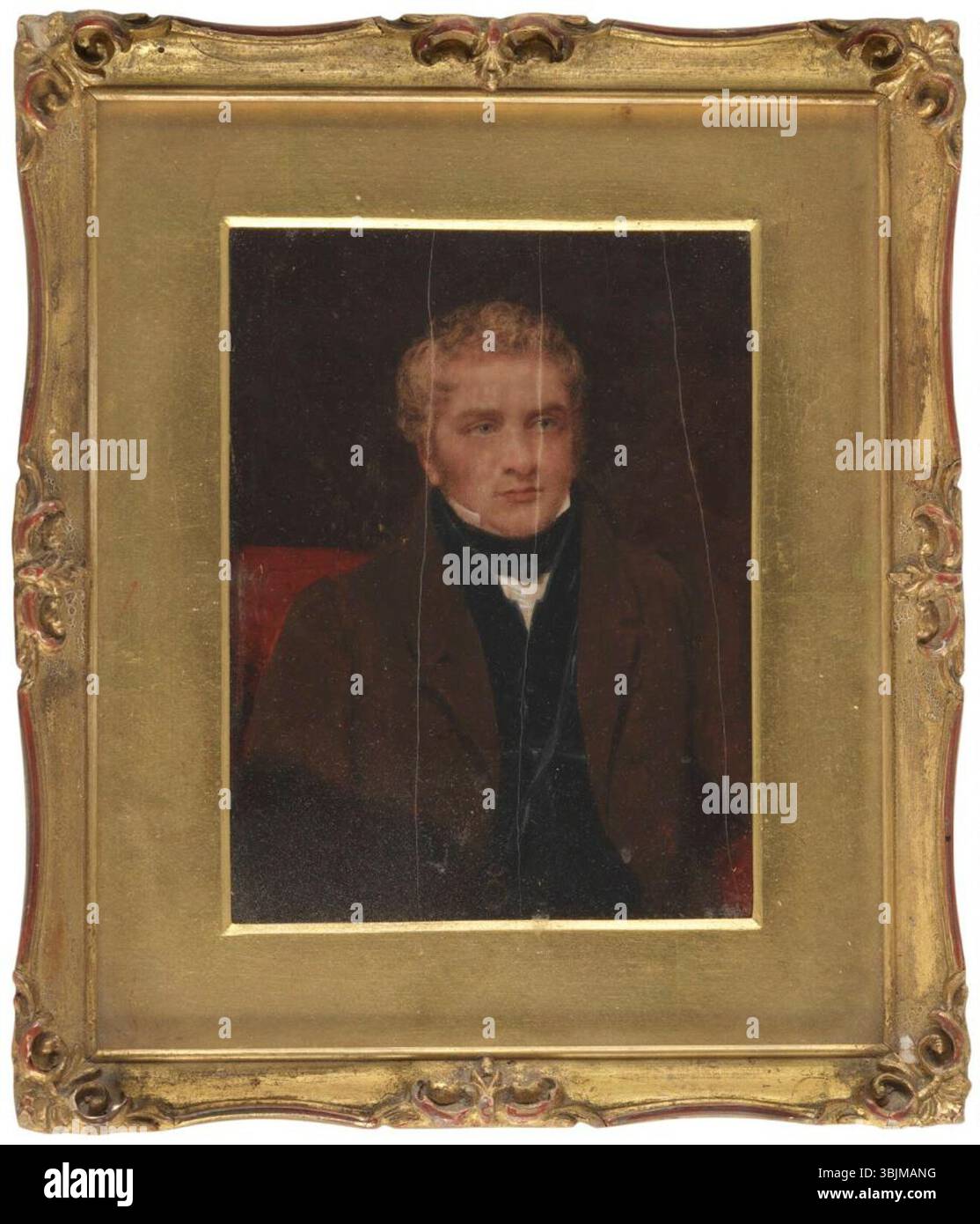 Miniature portrait of Thomas Barnes by Sir William John Newton, created in 1832 using ...