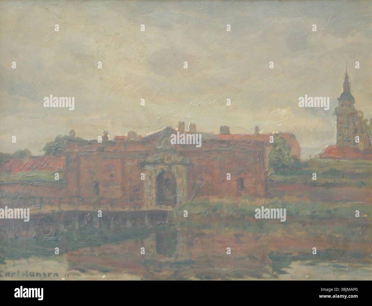 View of Frederiksborg Castle by Carl Hansen (1870–1934), painted around ...