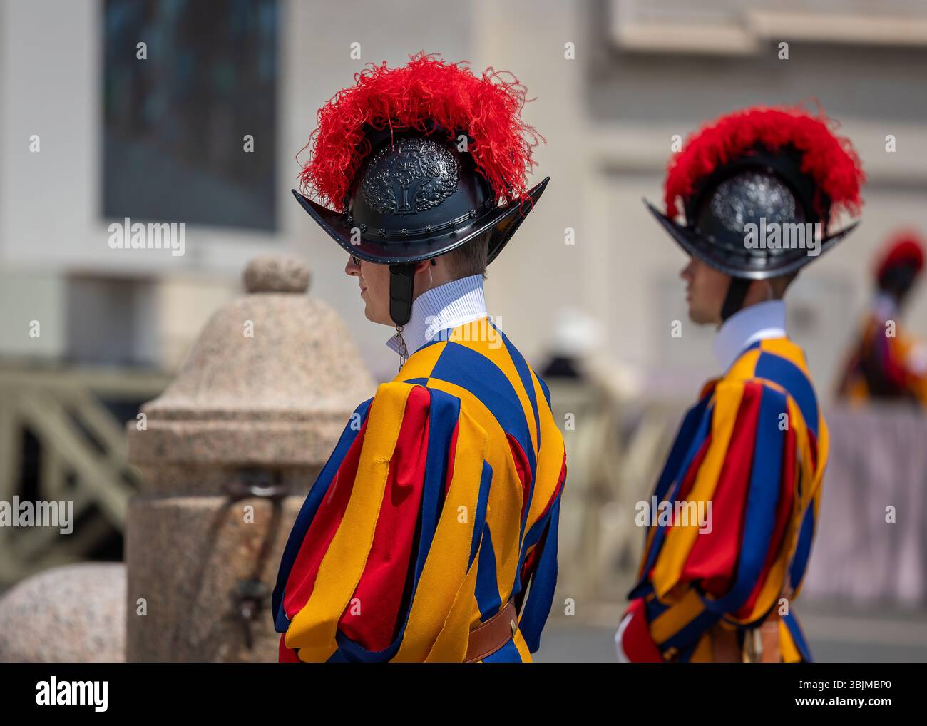 Vatican City - June 15, 2025: Soldiers of the Pontifical Swiss Guard ...